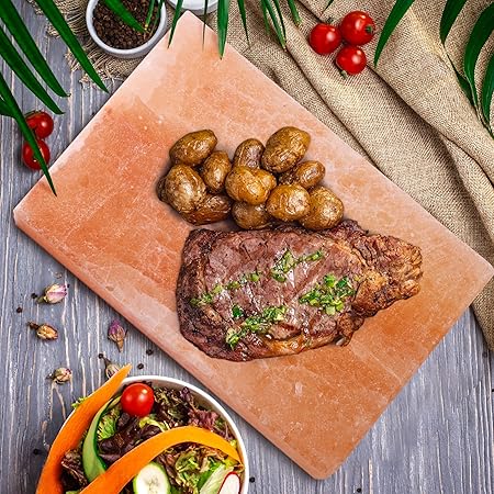 Himalayan Salt Cooking Slab with Metal Clay Stand – King Rock Salt